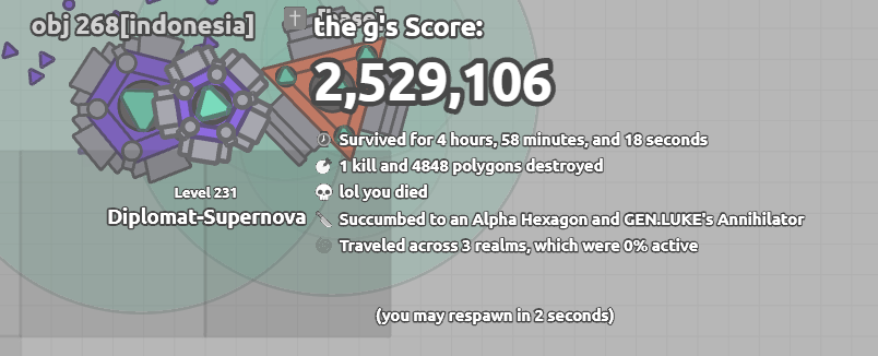 dread new (first time being dread) score, that one guy i killed is ...