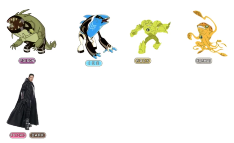 Ben 10 aliens with Pokemon types | Fandom