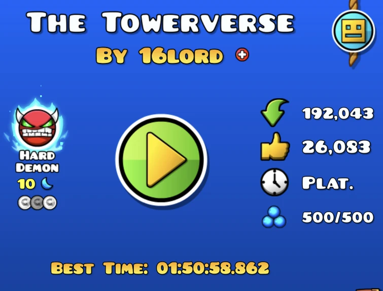 I beat the first mythic rated level in gd, after 1 hour 50 minutes and ...