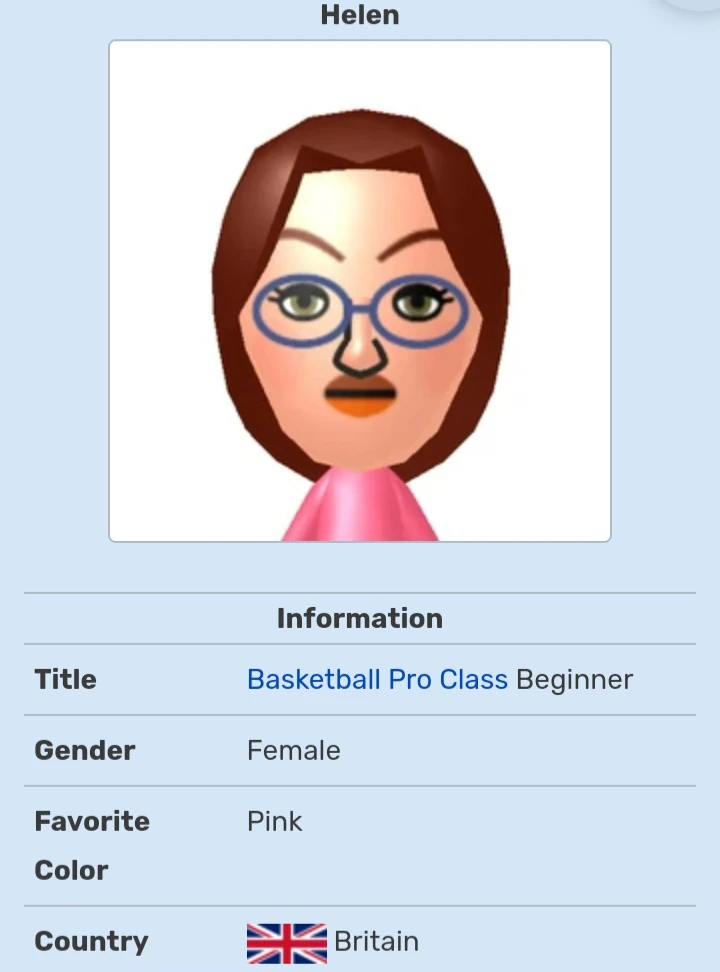 If the Miis were Pokémon Trainers: Helen | Fandom