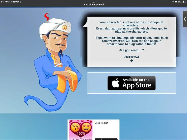 Tried to get Akinator to guess Fed | Fandom
