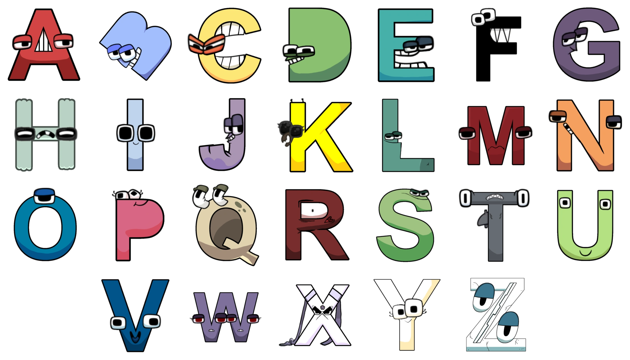 Alphabet Lore Arial Bold Style | Fandom