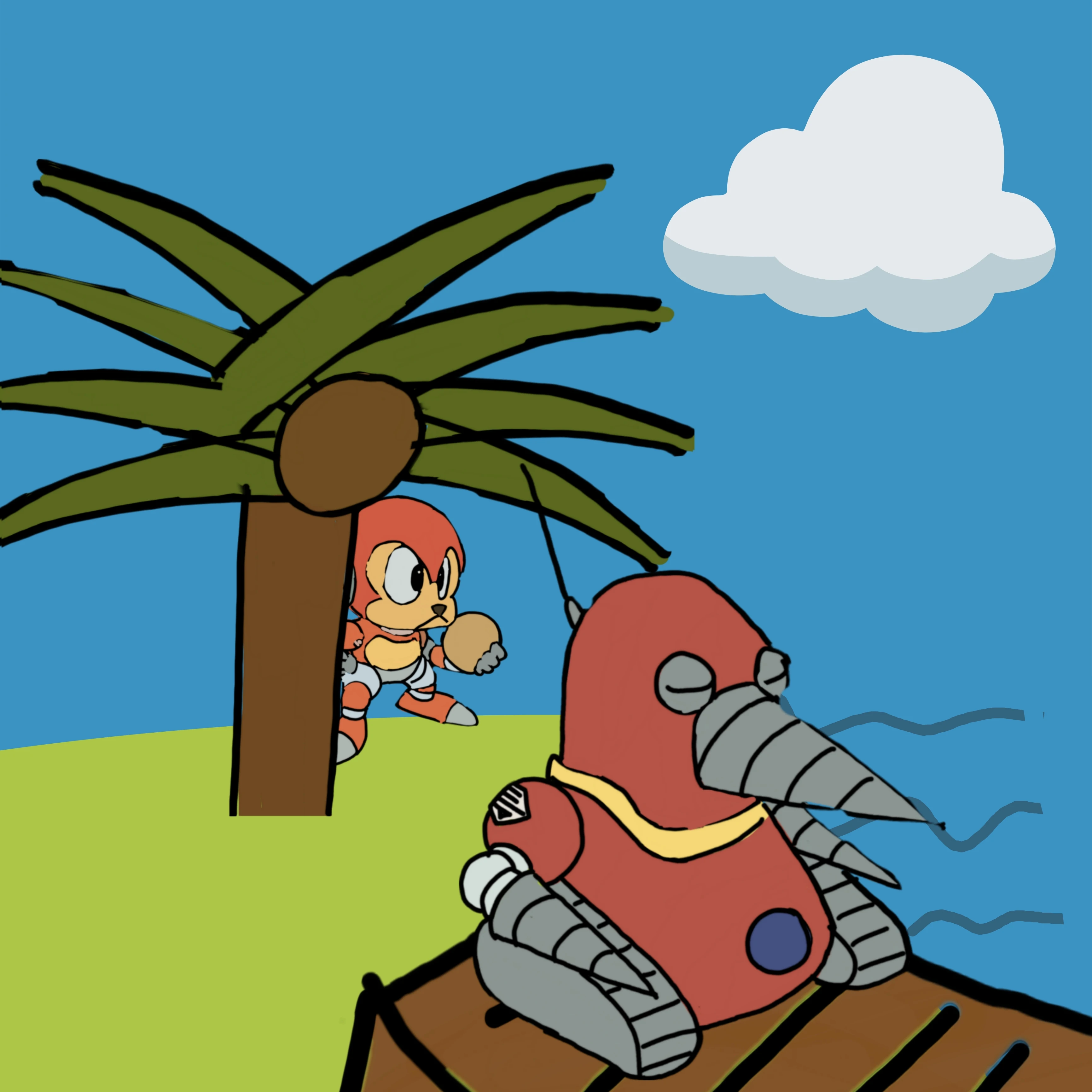 Who's hiding behind the tree, chat? Is it Knuckles? | Fandom