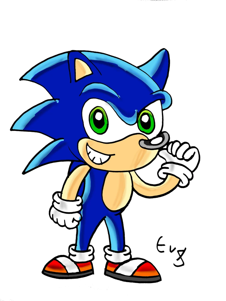 My digital drawing of Adventure Sonic (PART 2) | Fandom