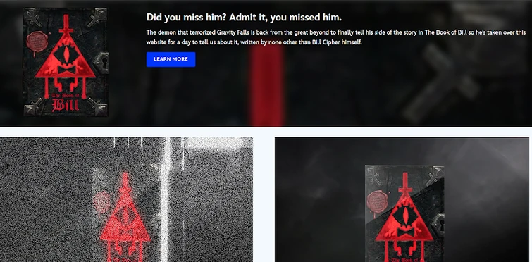 Bill Cipher has briefly taken over the Disney Books website to promote ...