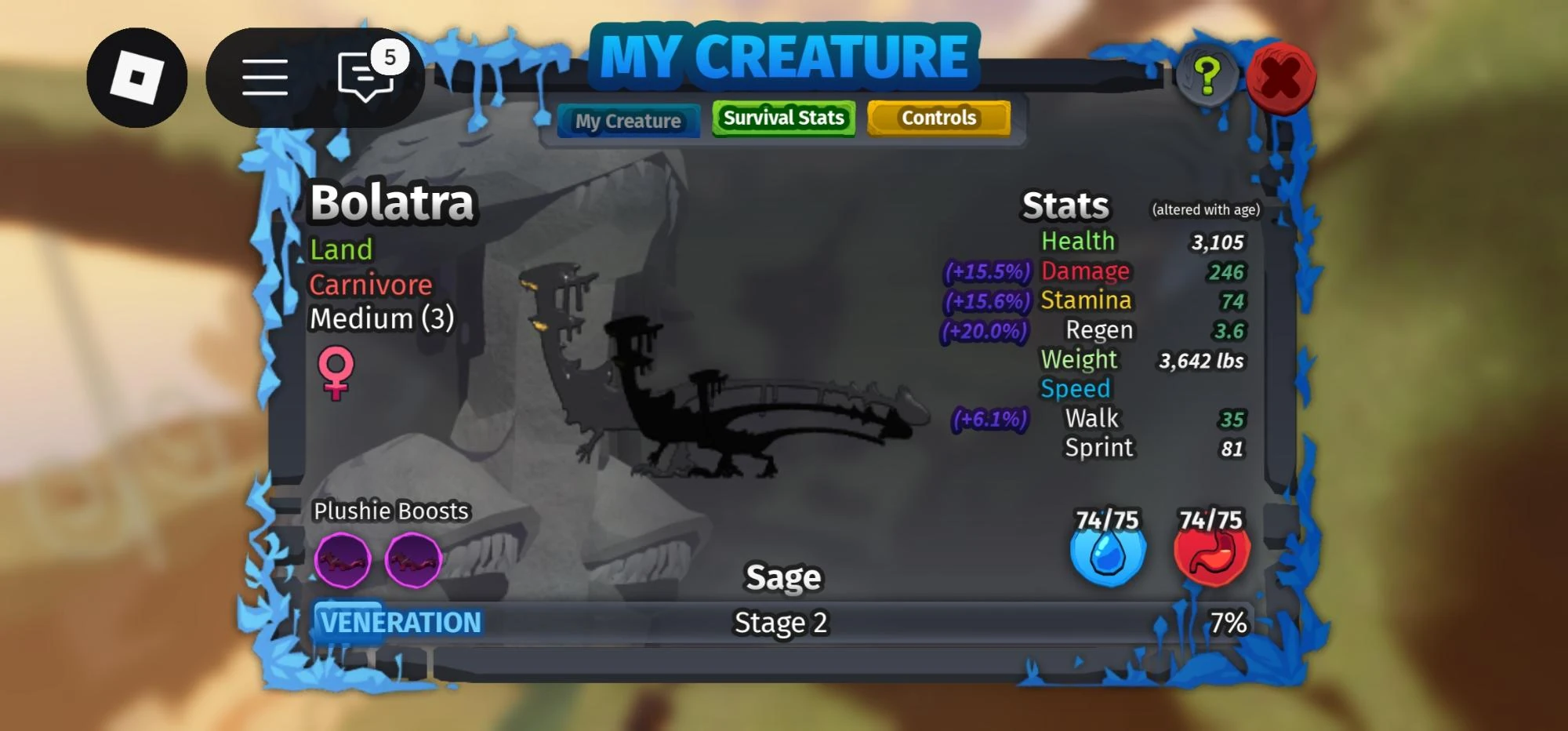 Mafioso Bolatra survival stats report | Fandom