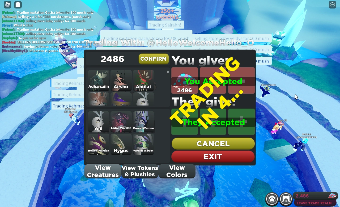 Trust trading in the TR, day one. | Fandom