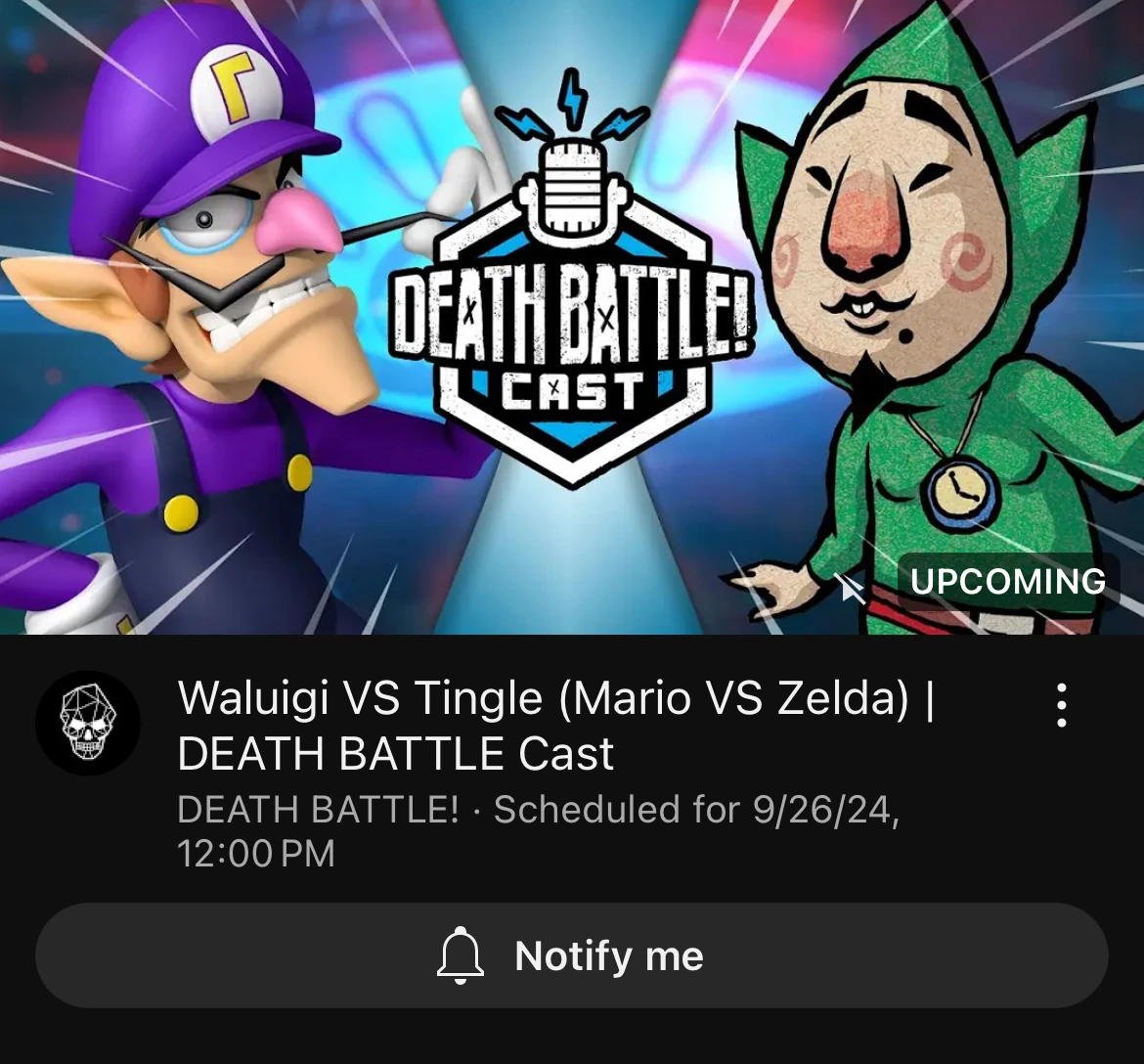 The next death battle cast is Waluigi vs Tingle, any thoughts? | Fandom