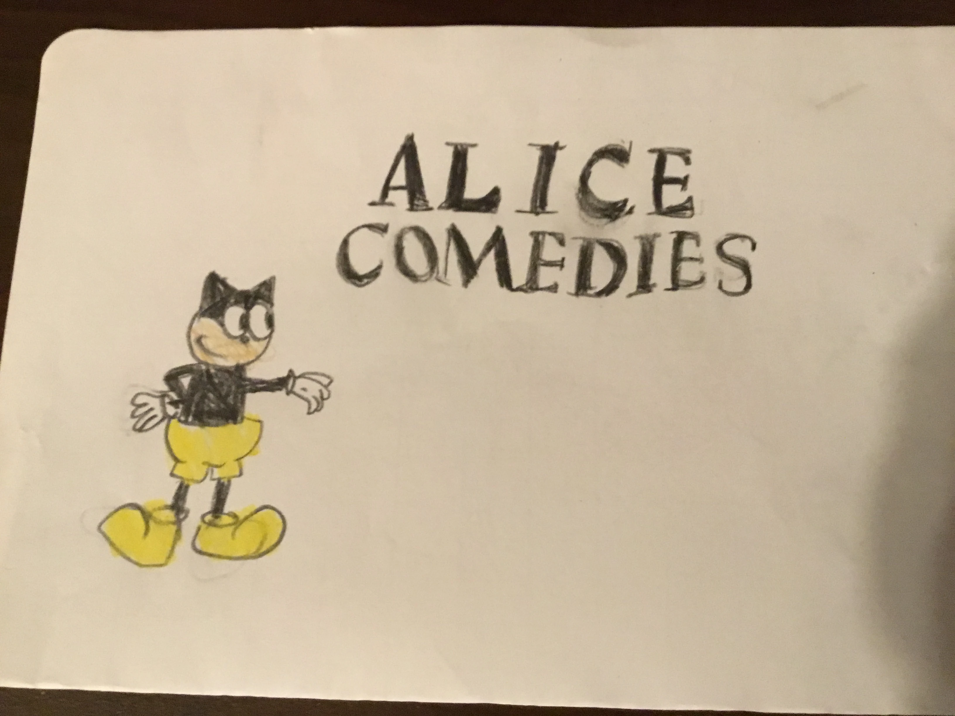 My Drawing of The Alice Comedies Logo(And me) | Fandom