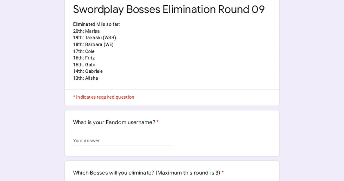 Swordplay Bosses Elimination Round 09 | Fandom
