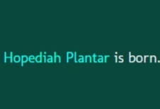 hopediah plantar is born | Fandom