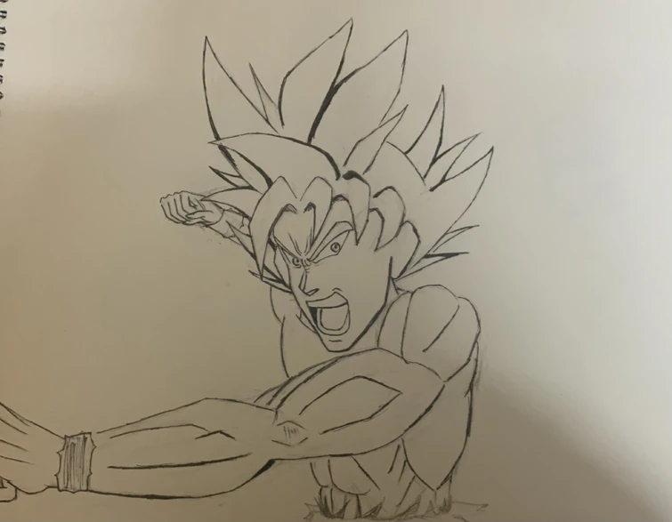 MUI Goku drawing (WIP) | Fandom
