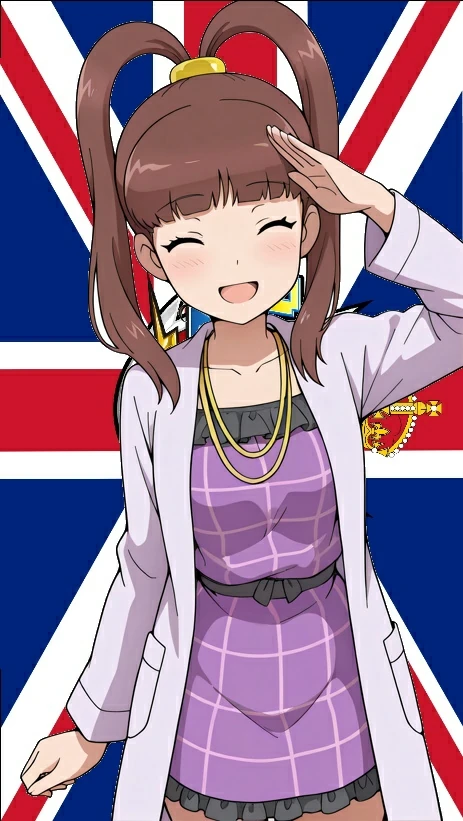 Nene Amano from Digimon Fusion with the flag of Digimon Fusion | Fandom