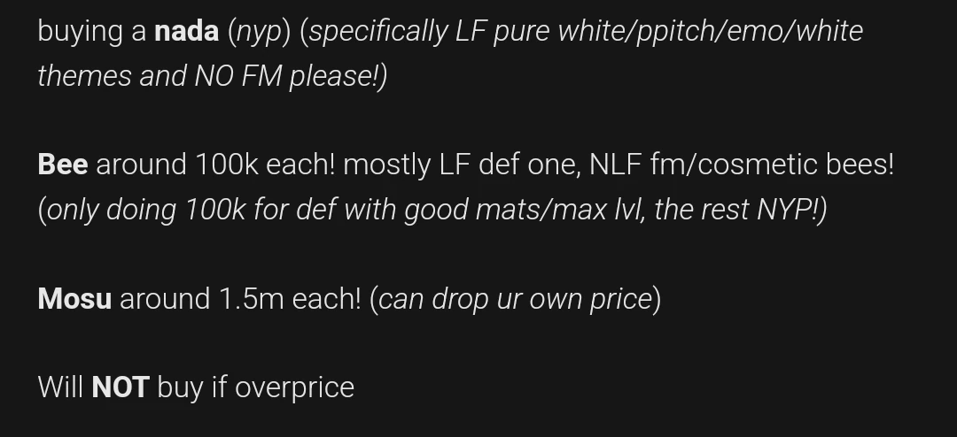 LF SPECIFIC THINGS | Fandom