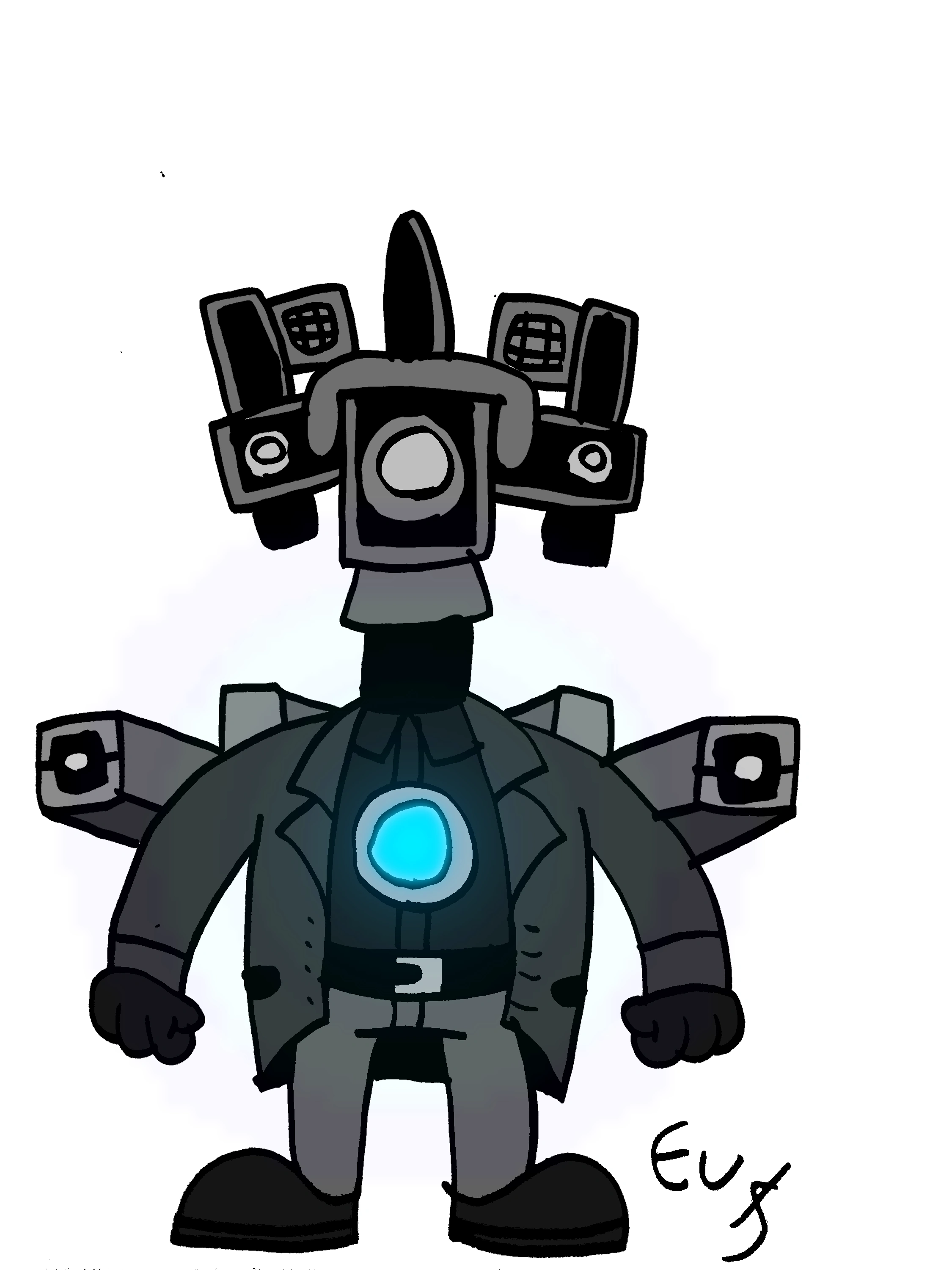 My drawing of the Titan Cameraman | Fandom