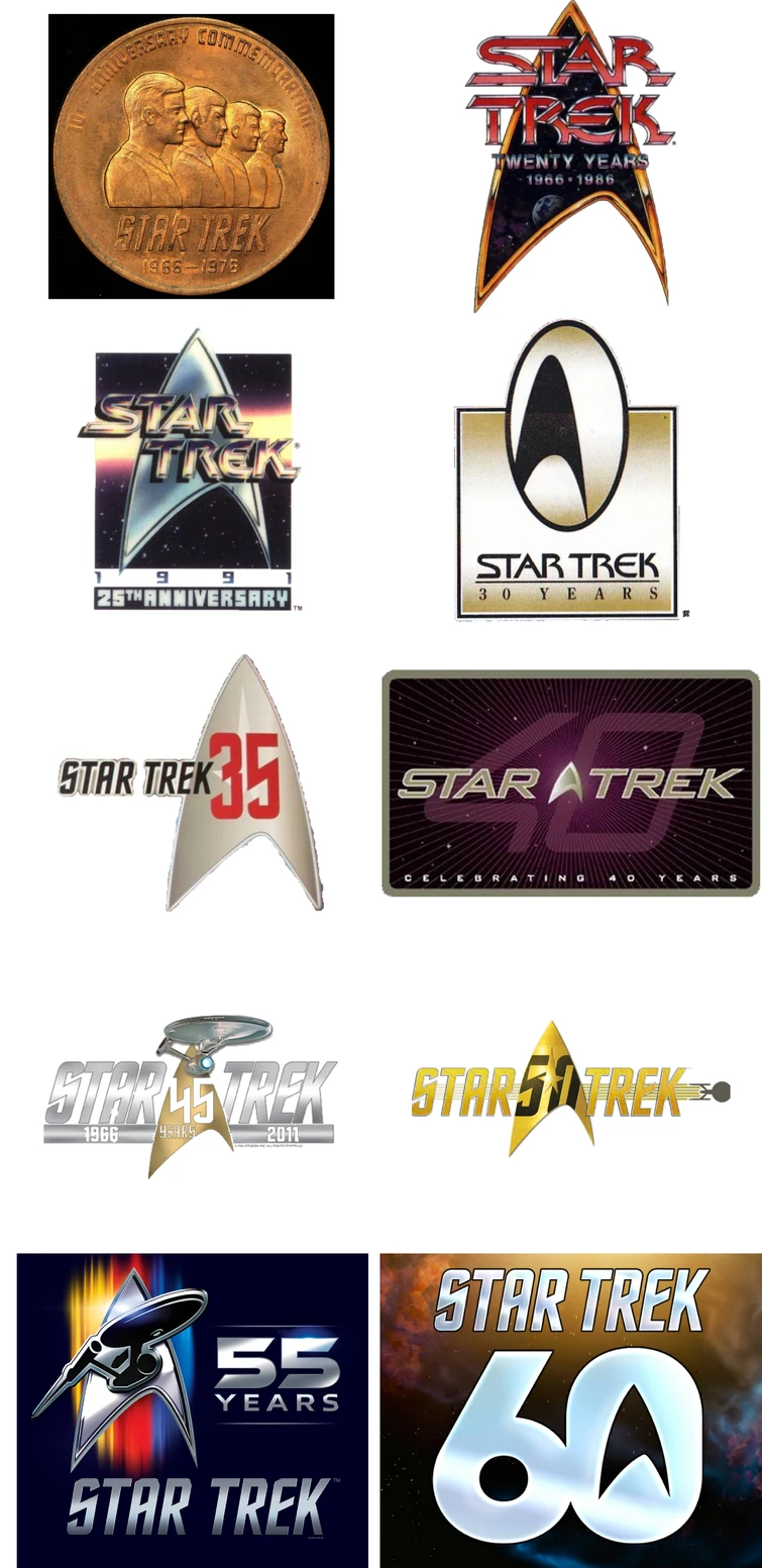 Evolution of Star Trek Anniversary logos | Fandom