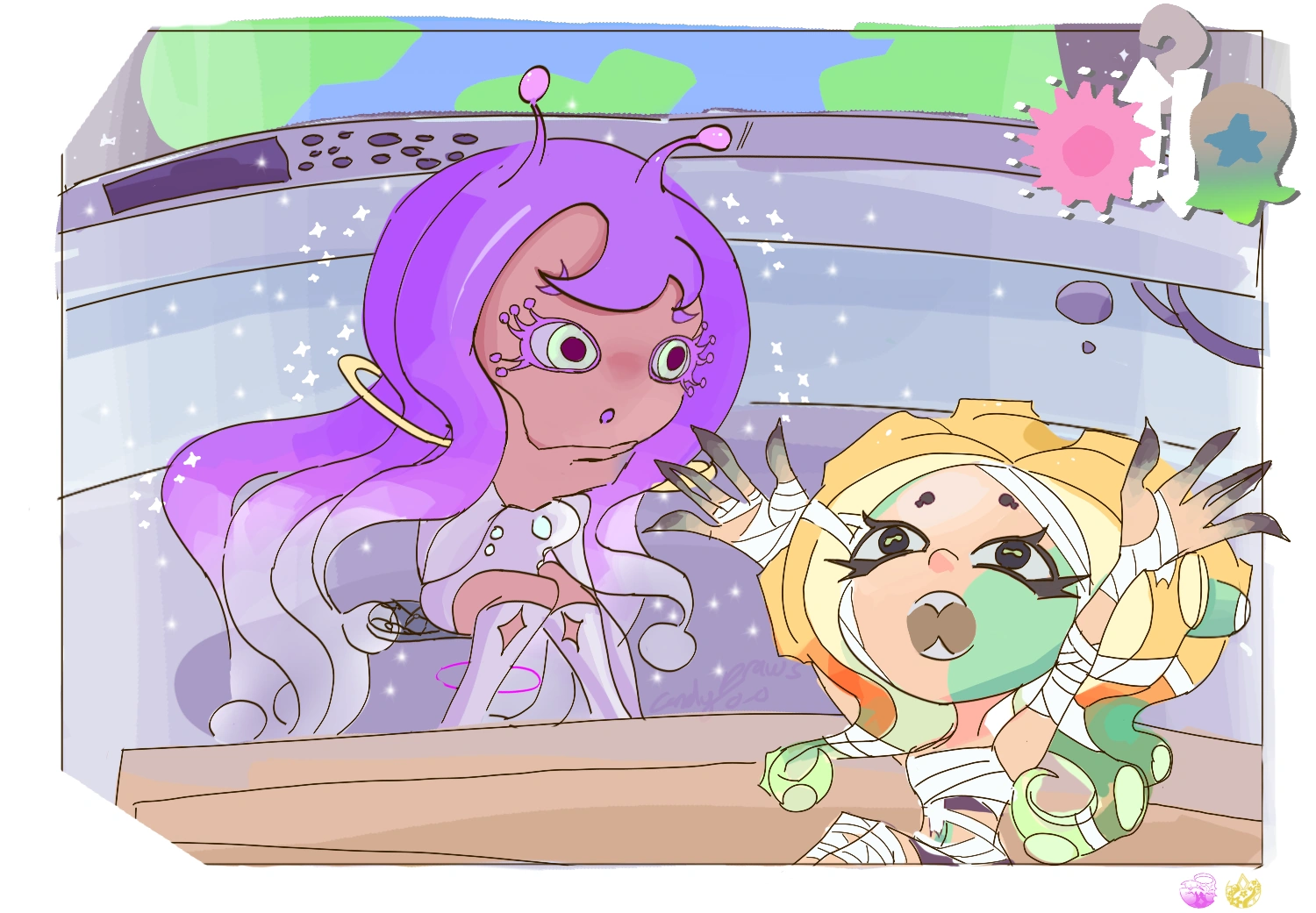 Aliens vs Mummies splatfest art! | Fandom