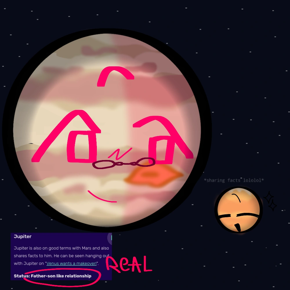 Drew Jupiter and Mars havin a father-son-like moment :] | Fandom