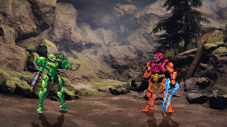 Samus Aran vs Master Chief Sprite Art, but with a twist | Fandom