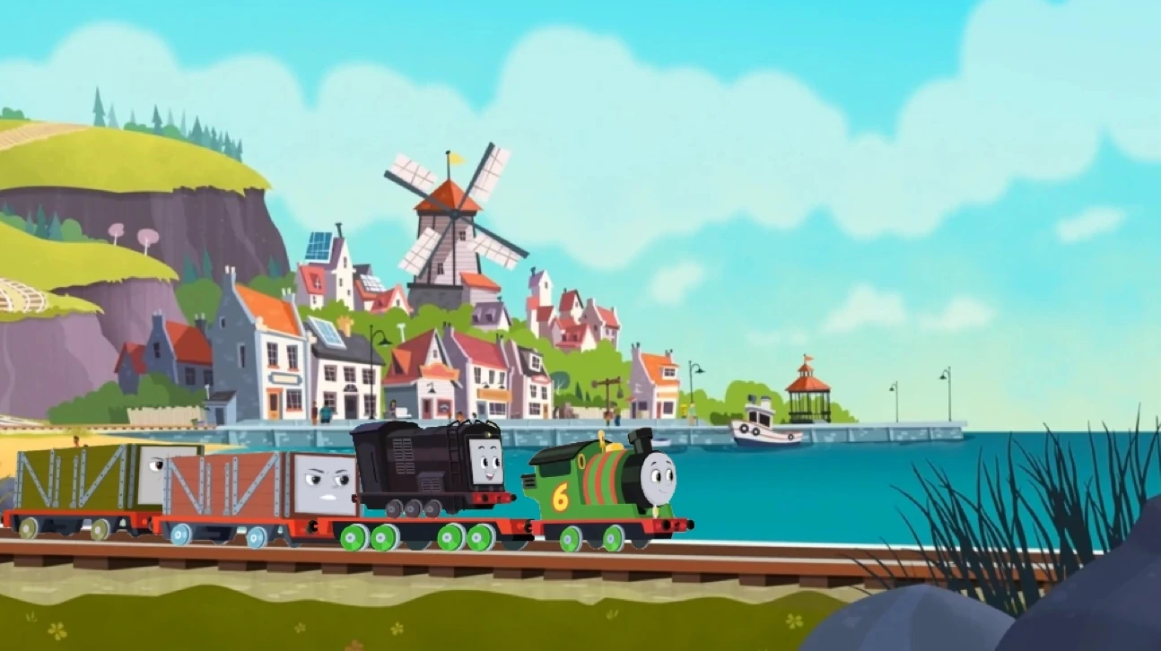 Percy helping Diesel at Harwick | Fandom