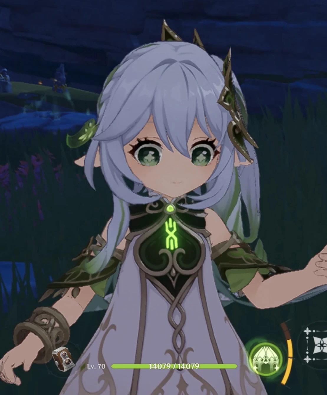 the face nahida makes right before she charge attacks looks so cursed ☠ ...