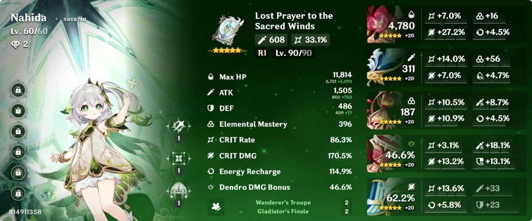 Nahida build so far | Fandom