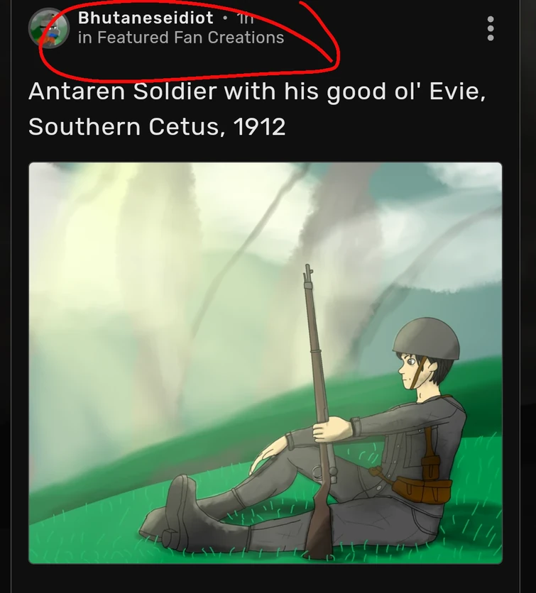 Antaren Soldier with his good ol' Evie, Southern Cetus, 1912 | Fandom