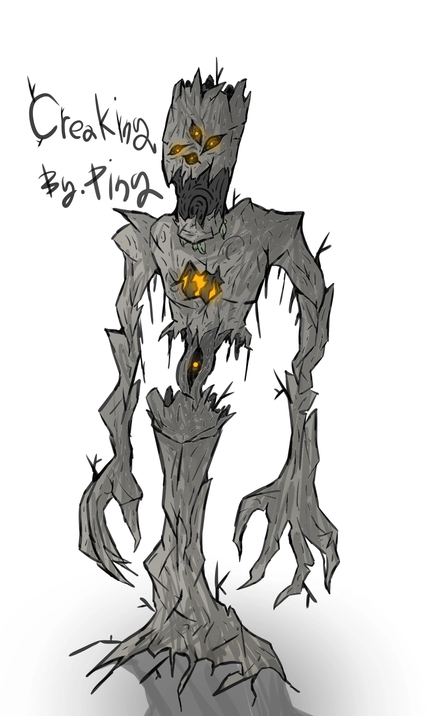 I drew Minecraft Creaking my style | Fandom