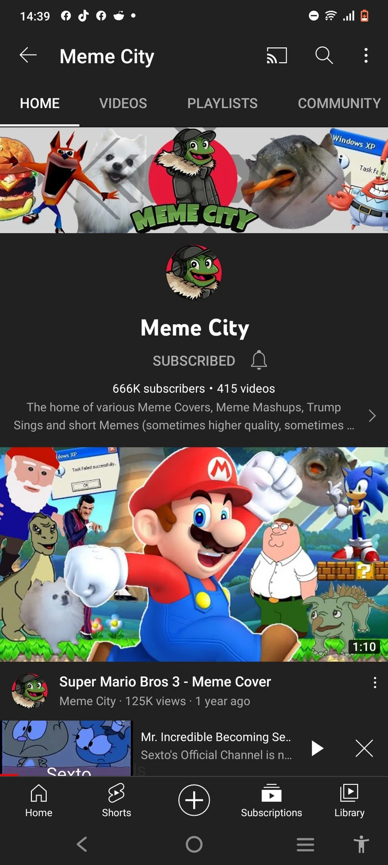 Meme city has 666k subscribers | Fandom