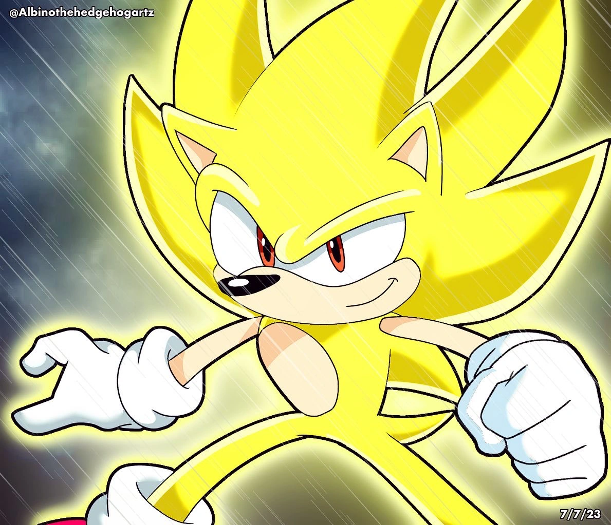 Super sonic in sonic X redraw from a while ago | Fandom