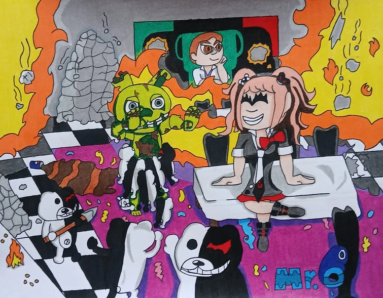 Junko Enoshima vs Springtrap! Fan Art by Mr.O! | Fandom