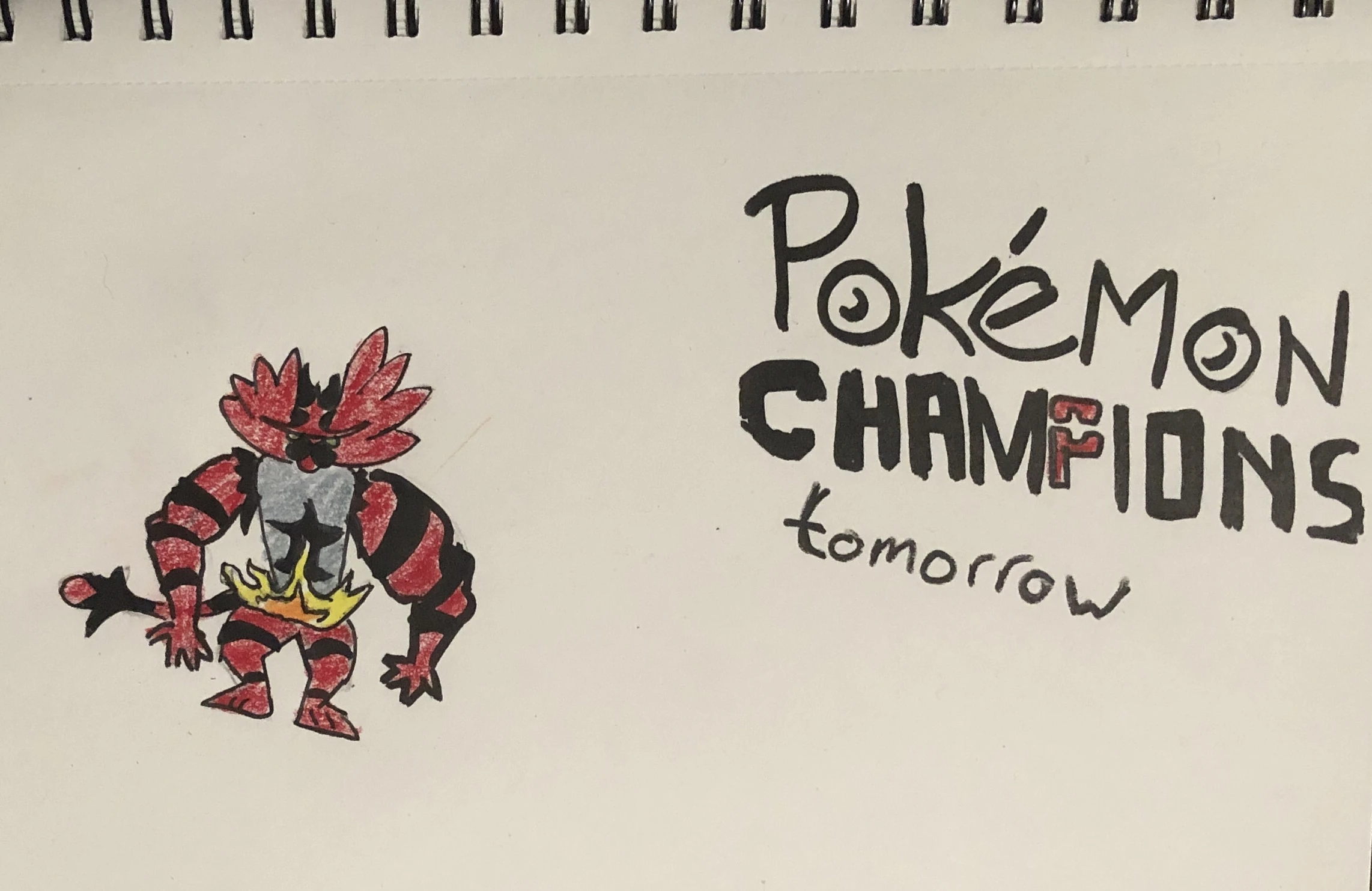 Day 14 of drawing "Pokemon Champions Tomorrow" differently every day ...