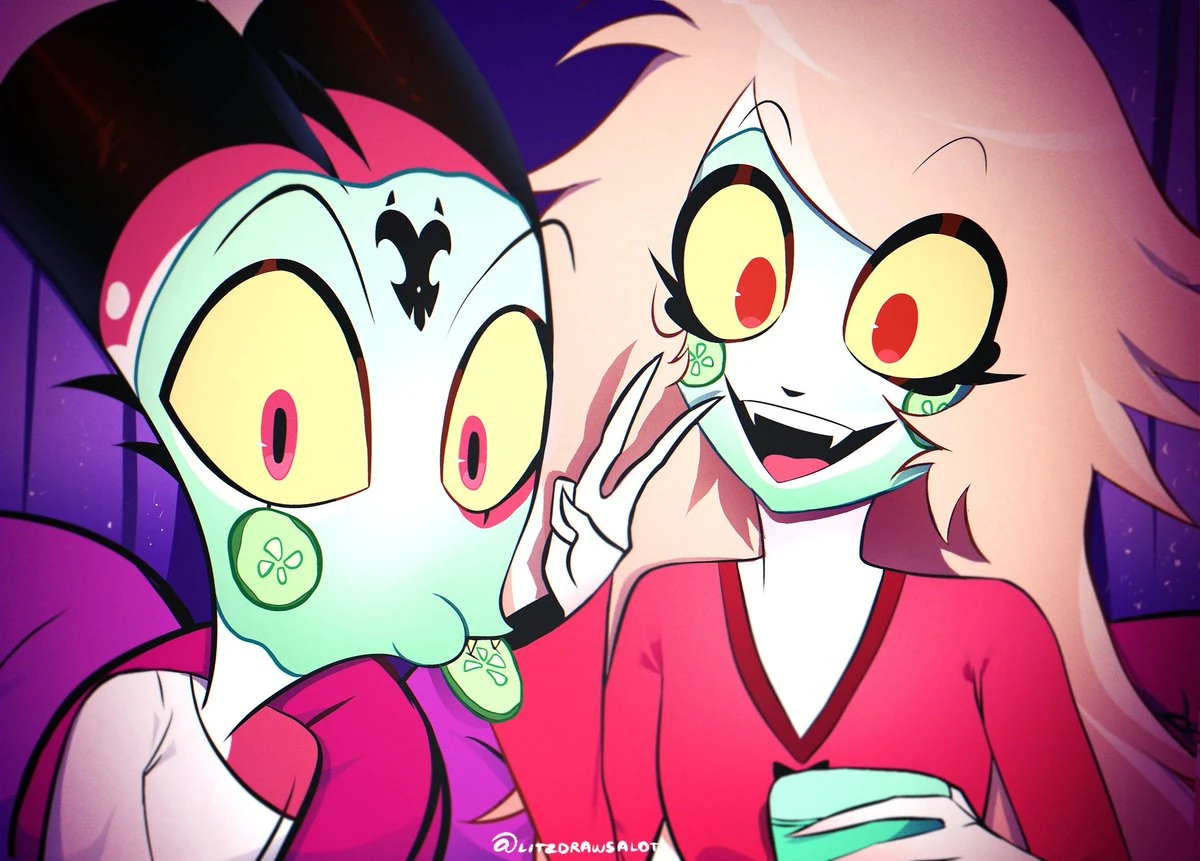 Charlie and blitzo hangout Artist: litzdrawsalot | Fandom