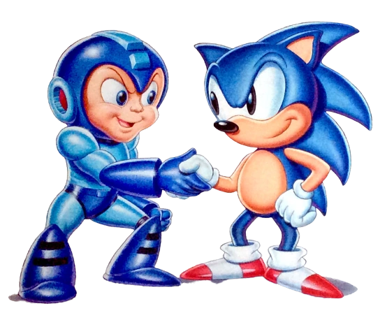 Sonic shaking hands with Rock | Fandom