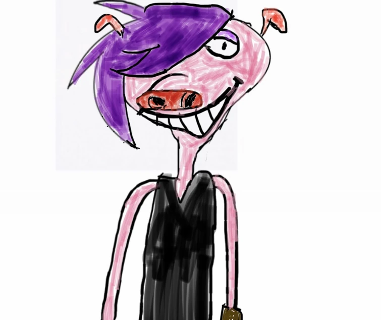 Emo pig character. | Fandom