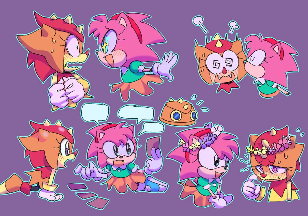 Amy x Trip - Sonic Superstars (Art by KayllaTheCat) | Fandom