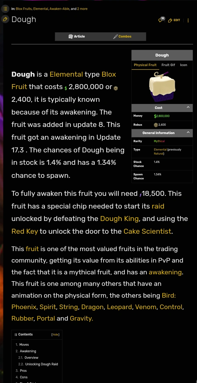 Best fruit is the juicyDOUGH https://blox-fruits.fandom.com/wiki/Dough | Fandom
