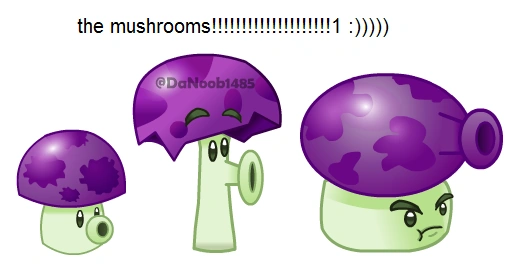 A few months ago, i drew Scaredy Shroom. Today I drew a Puff Shroom and ...