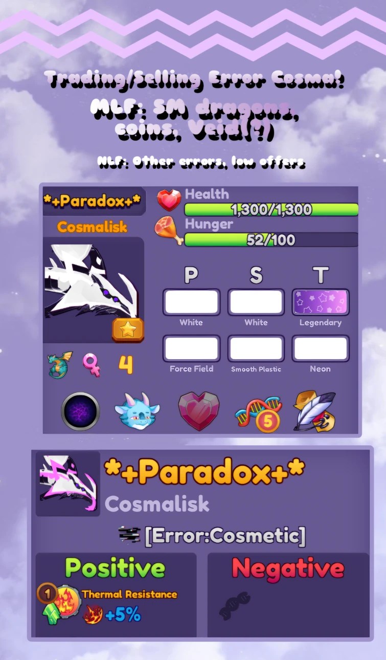 Selling/Trading my Error FM DBL Cosmalisk! | Fandom