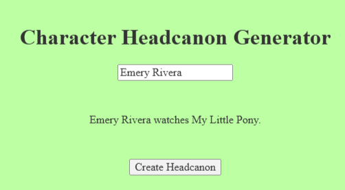 Character headcanon generator on daybreak characters | Fandom