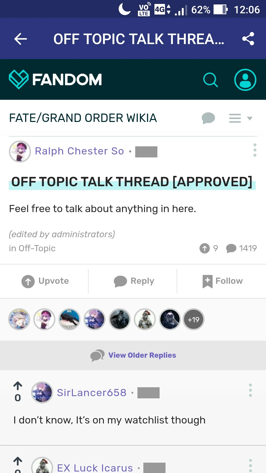 OFF TOPIC TALK THREAD [APPROVED] | Fandom