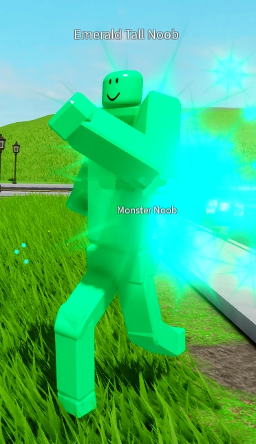 This emerald tall noob that immediately spawned just when I joined my ...