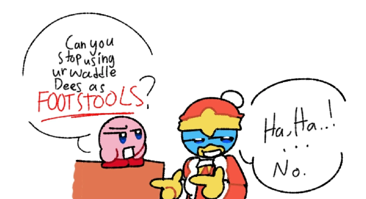 Kirby and Fat gu- AHEM. King Dedede Doodle | Fandom