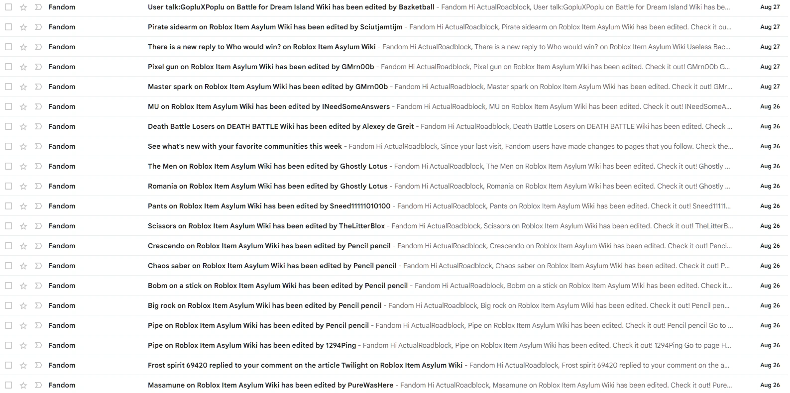 This is my inbox. (outdated as of now) | Fandom