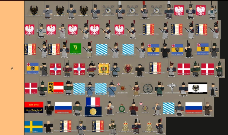 I'VE MADE A G&B REGIMENT TIER LIST AND IF YOU DISAGREE YOU'RE WRONG ...