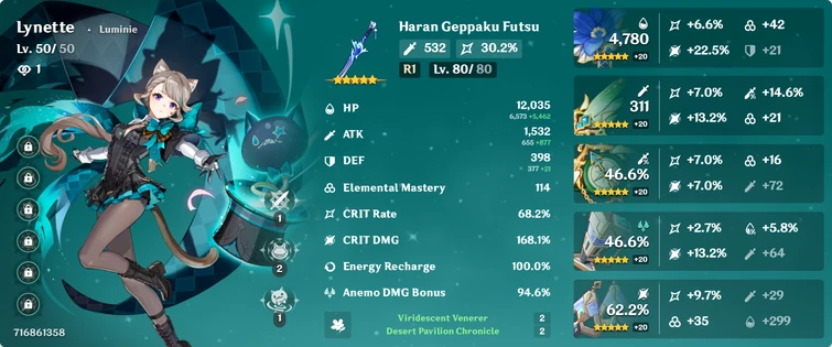 Lynette build for now! ( We don't talk about the weapon ). | Fandom