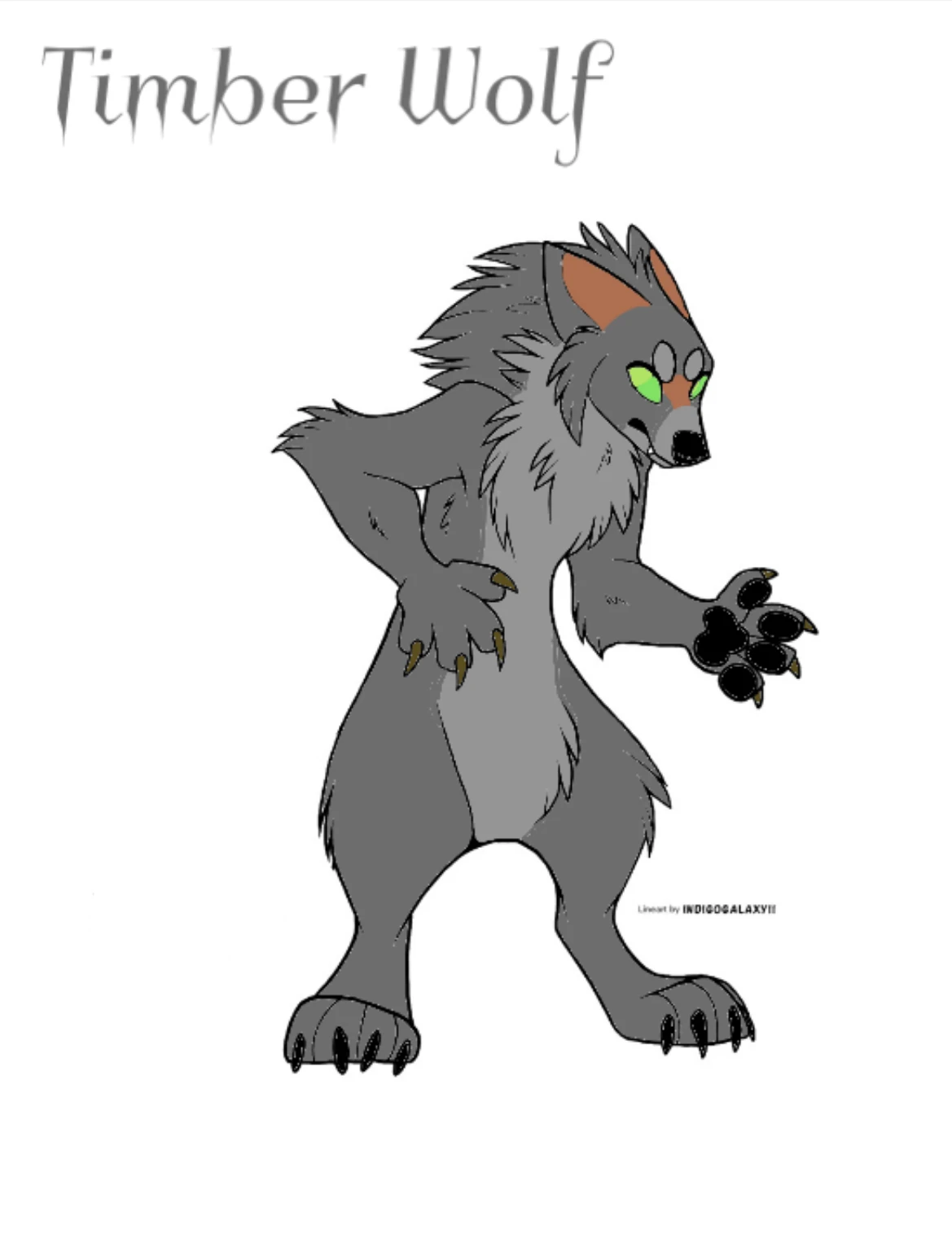 (Fanmade) Werewolf Skin Idea - Lineart by IndigoCerulean on FurAffinity ...
