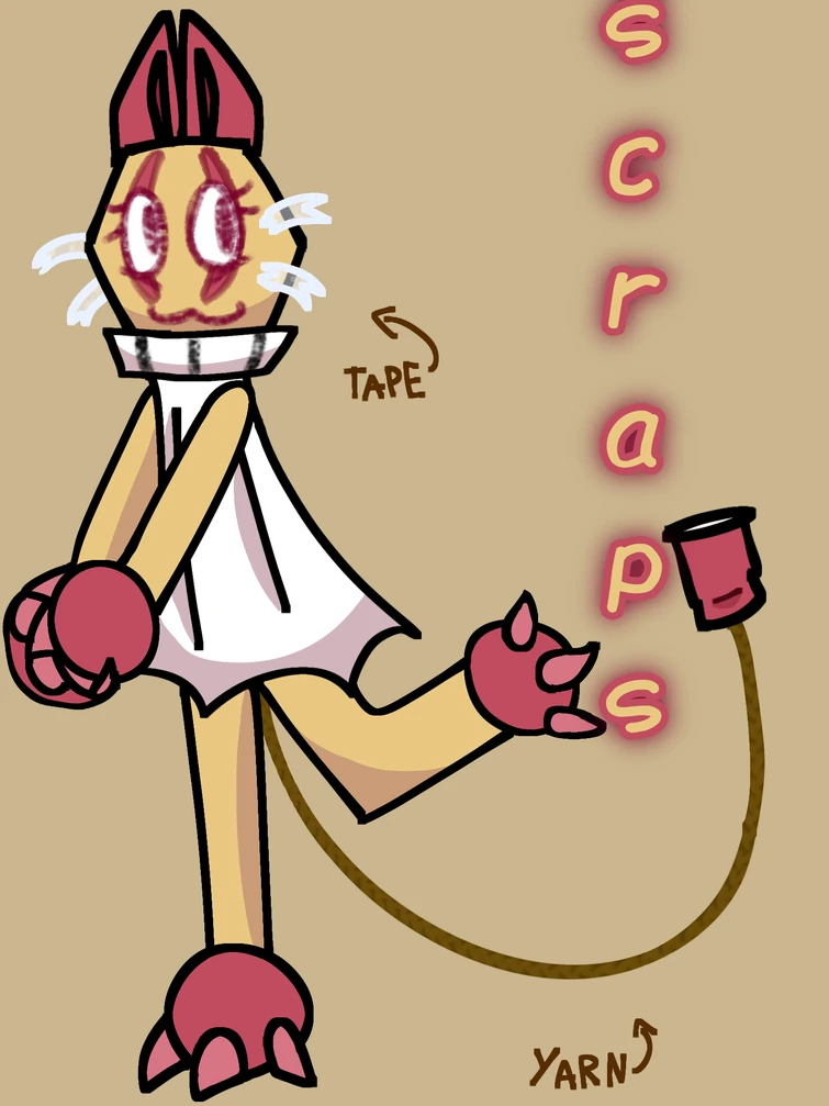 Scraps redesign(she was the winner when I started drawing I'll get to Connie in a bit I swear ...