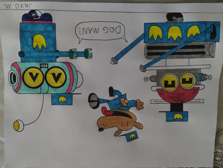 Robbie and Breakfast Bot meet Dog Man | Fandom