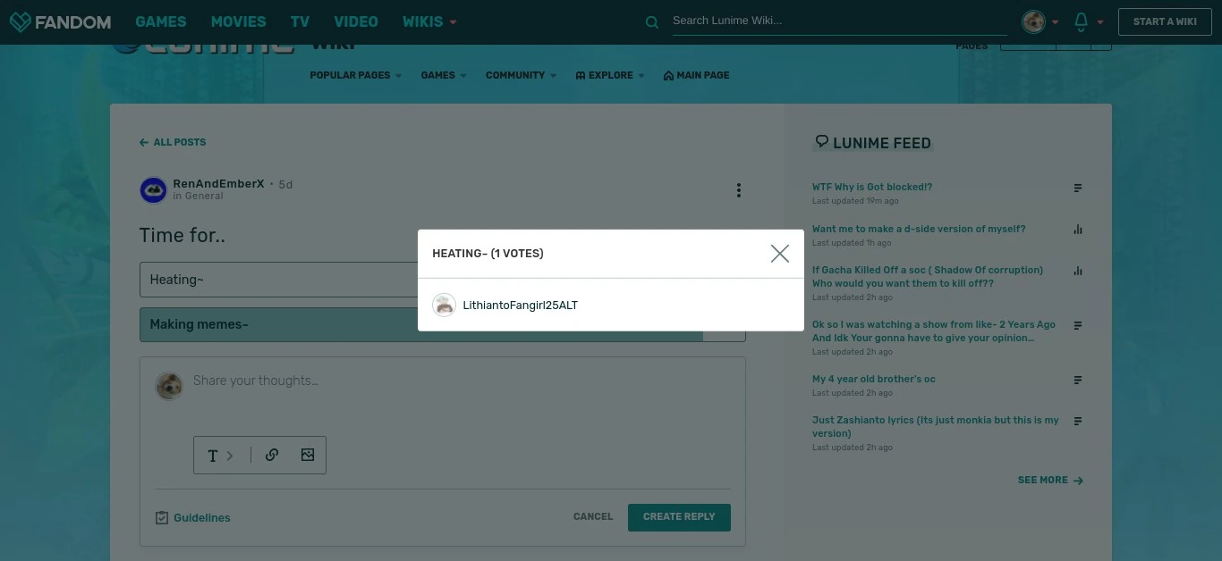 this person voted for heating on your post maxine | Fandom
